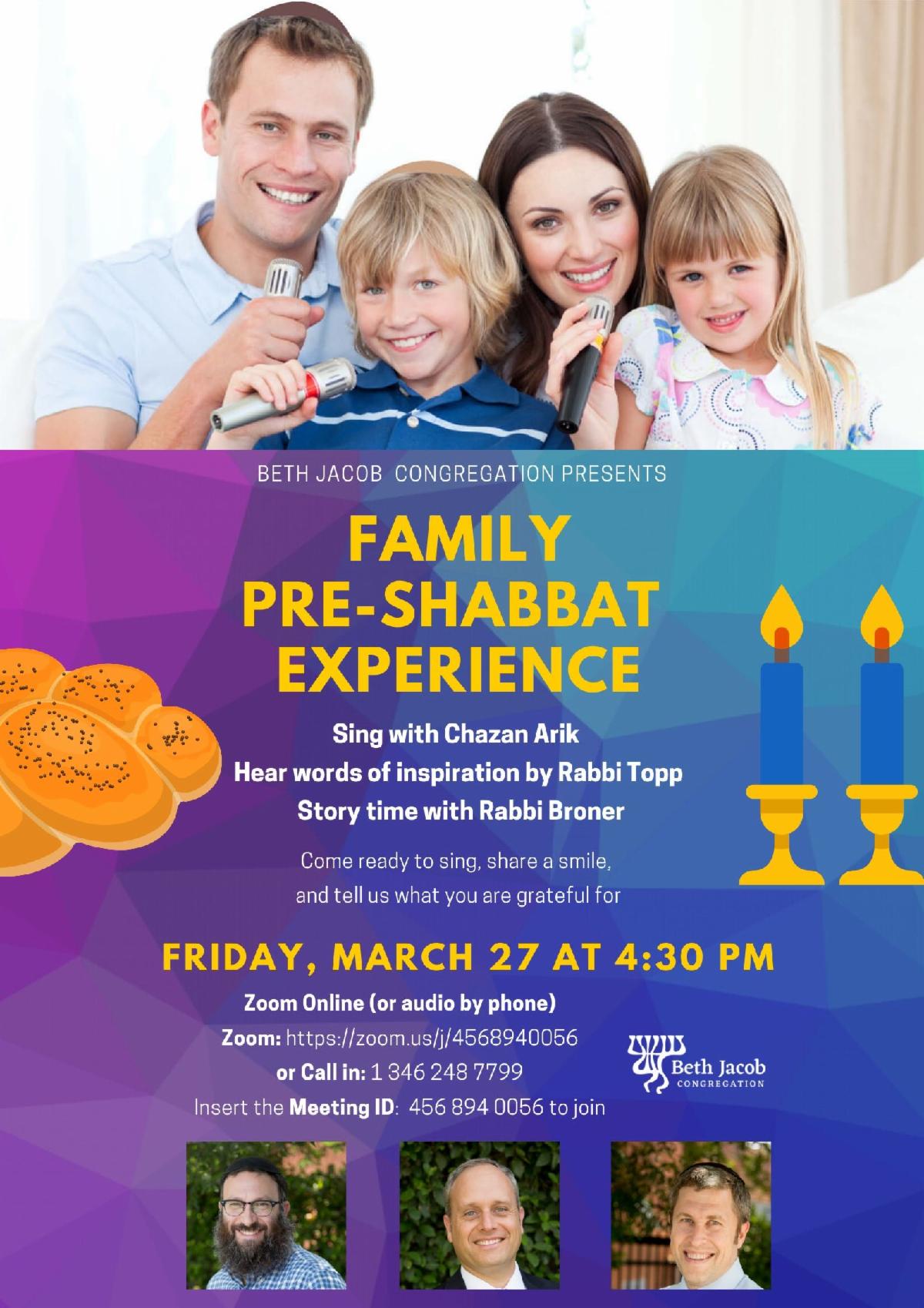 Bring in Shabbat with Beth Jacob Congregation