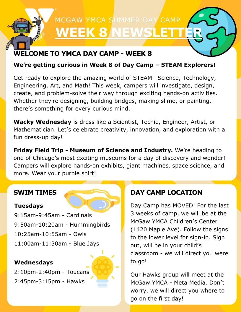 McGaw YMCA Day Camp Newsletter