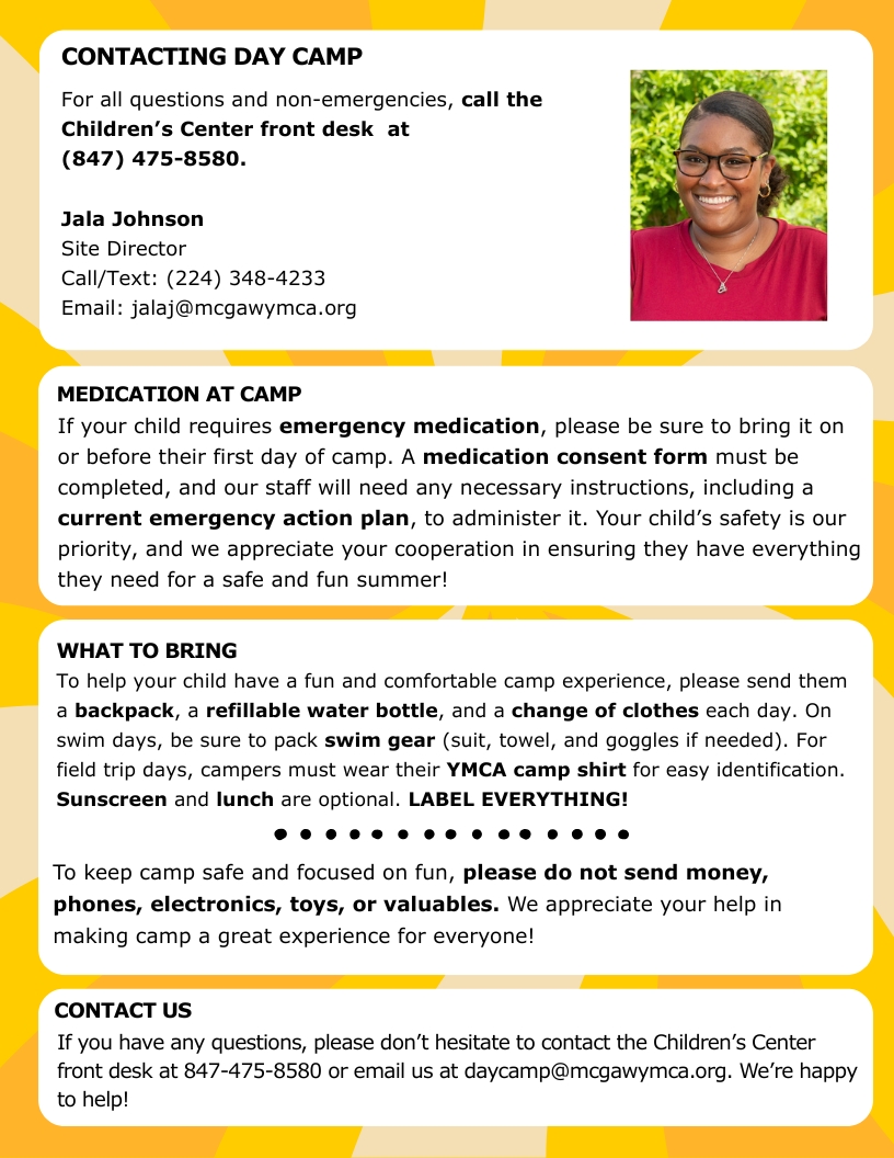 McGaw YMCA Day Camp Newsletter