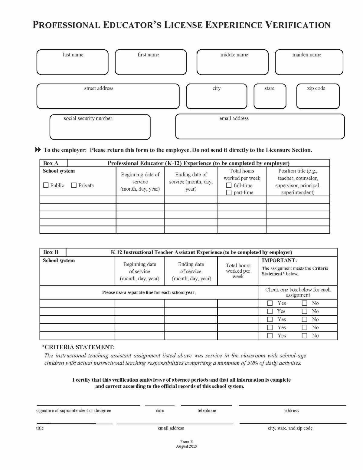 Office of Education - Educator License Renewal 2025