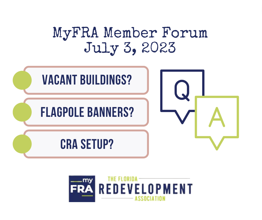 MyFRA Forum for July 3, 2023
