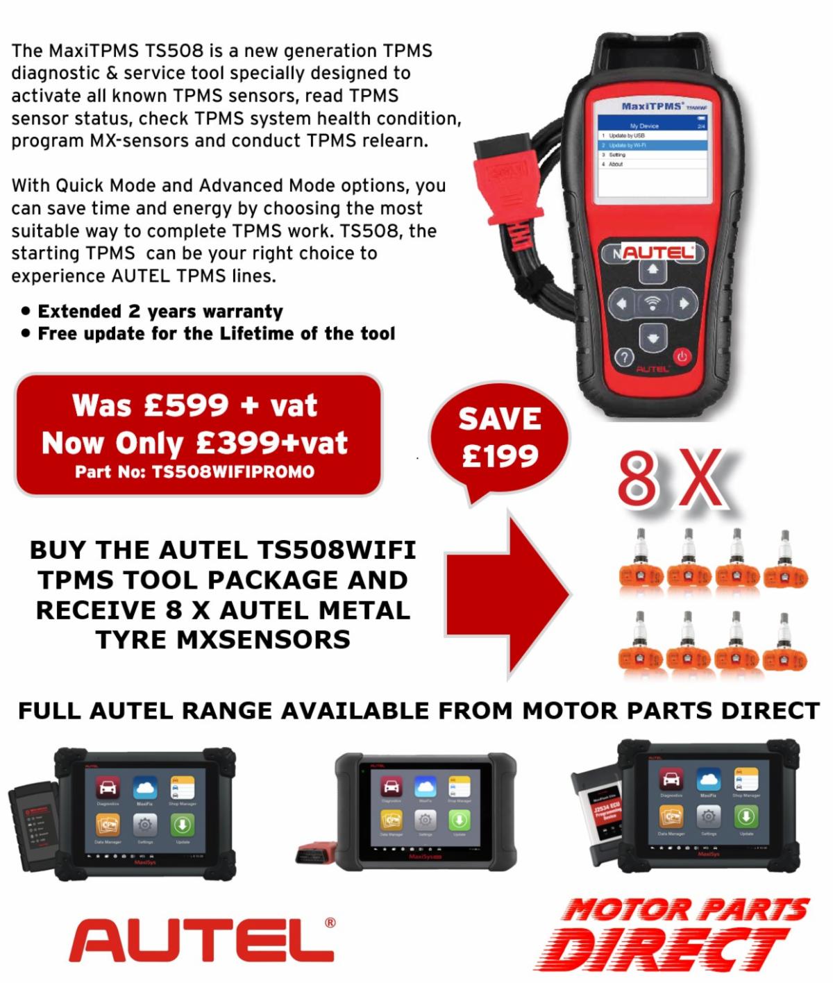 8 FREE Autel TMPS Valves Offer from MPD