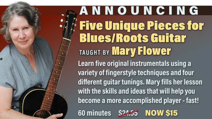 NEW Blues/Roots Guitar Lesson by Mary Flower + 12 More Top Downloads at ...