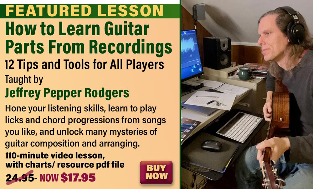 Special Fun Sale "How to Learn Guitar Parts From Recordings" by Jeffrey ...