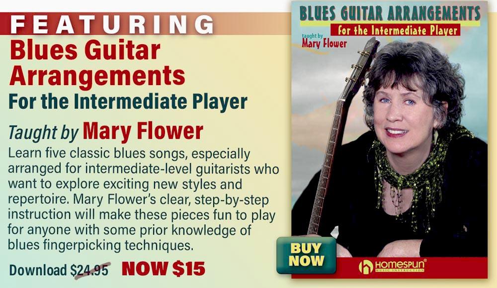 Sale! Mary Flower's "Blues Guitar Arrangements” + 12 More Popular ...