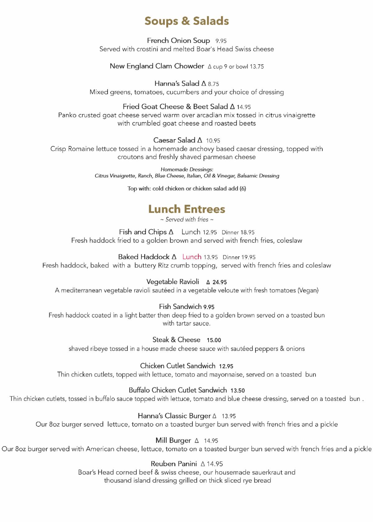 Hanna Devines Is Open For Lunch at 11:30