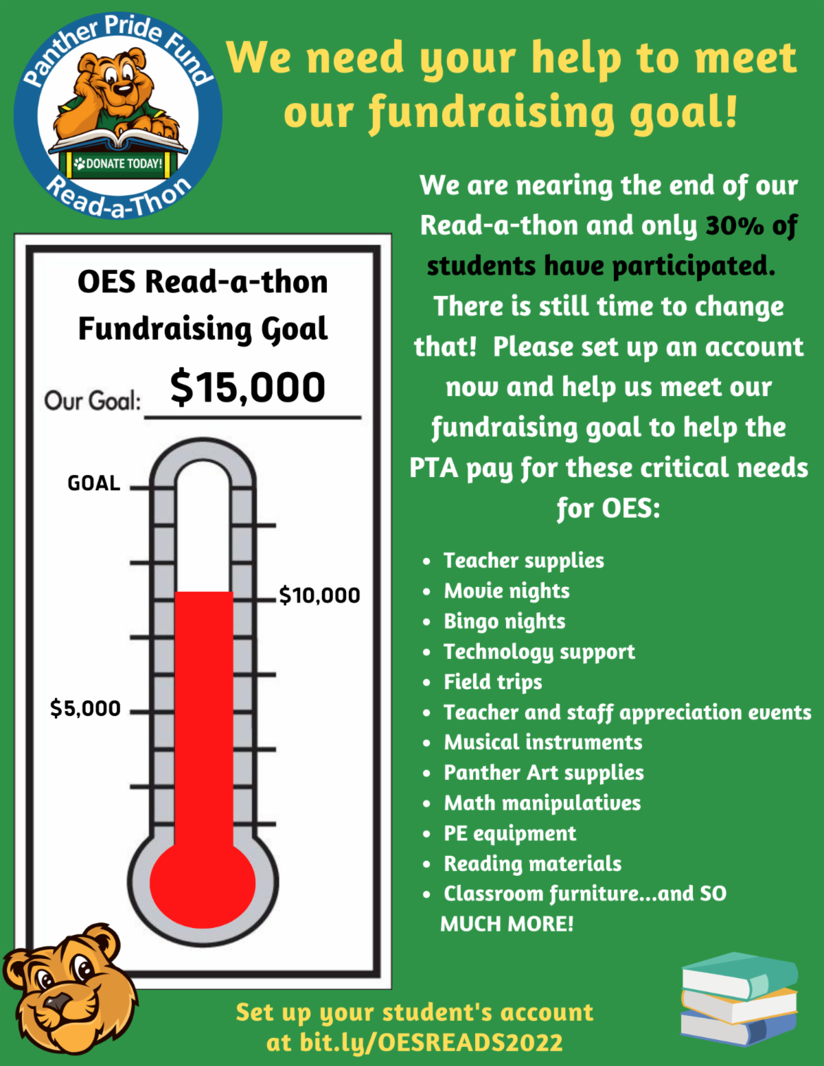 PTA Panther Express October 30, 2022 - Read-A-Thon Let's Reach Our Goal!