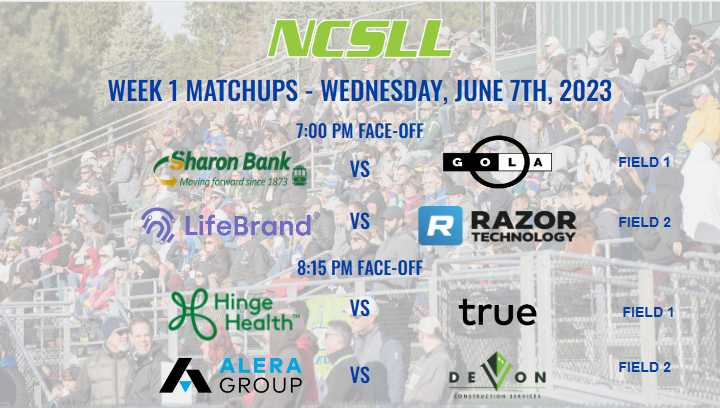 NCSLL Week 1 Is Here & We Can't Wait! See You Wednesday Night!