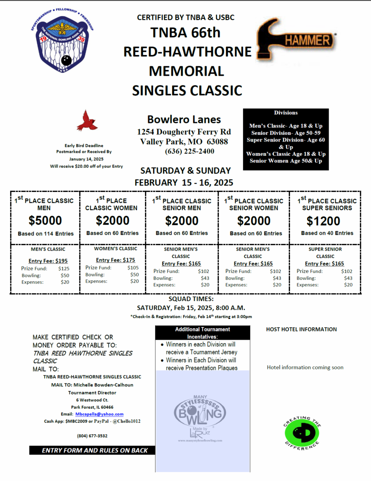 2025 TNBA Scratch Tournaments