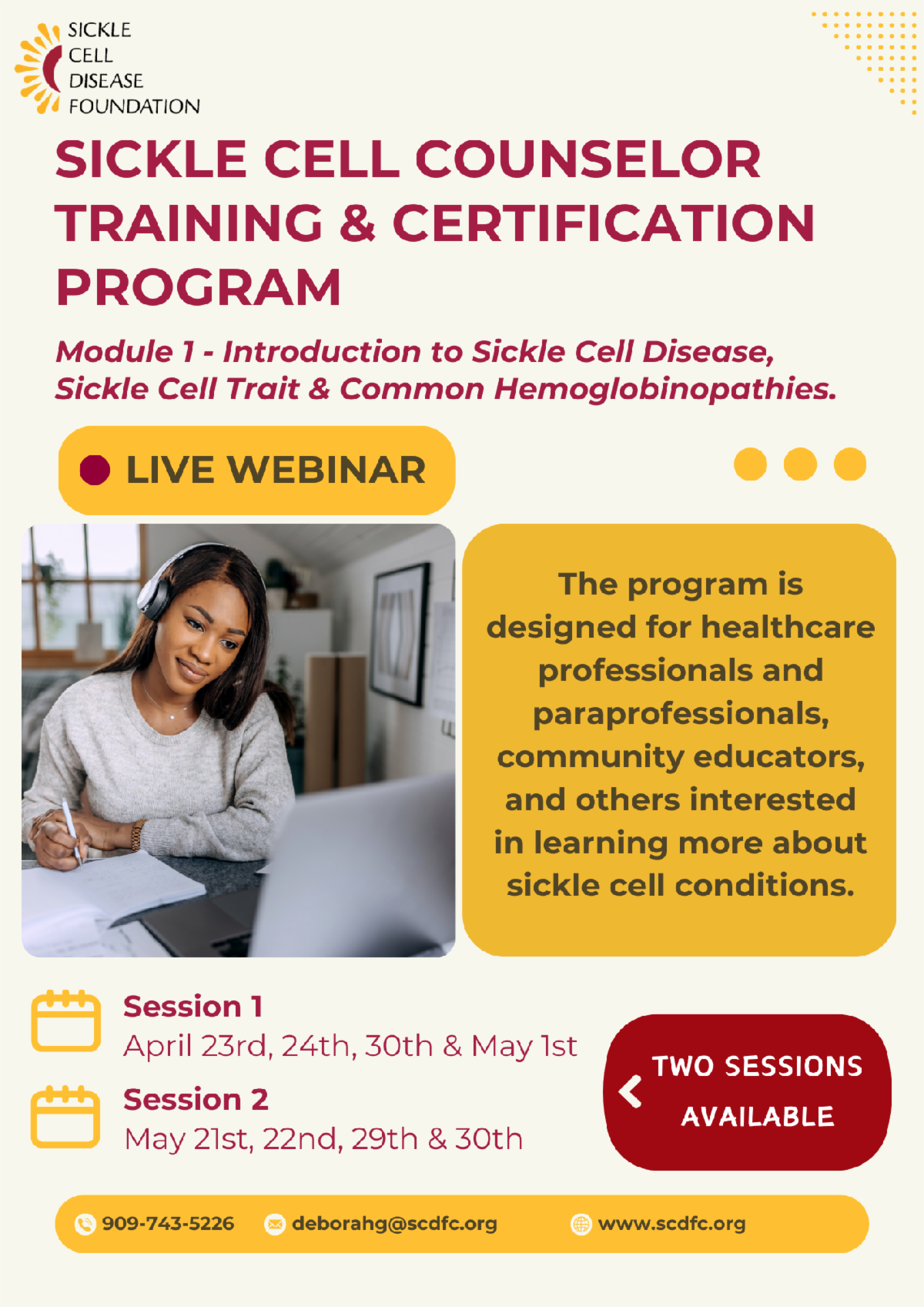 Announcing Sickle Cell Counselor Training & Certification Program ...