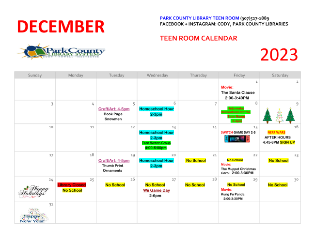 December Delights at Cody Library