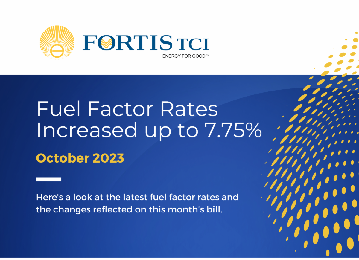 Customer Notice: Fuel Factor Rates Increased up to 7.75%.