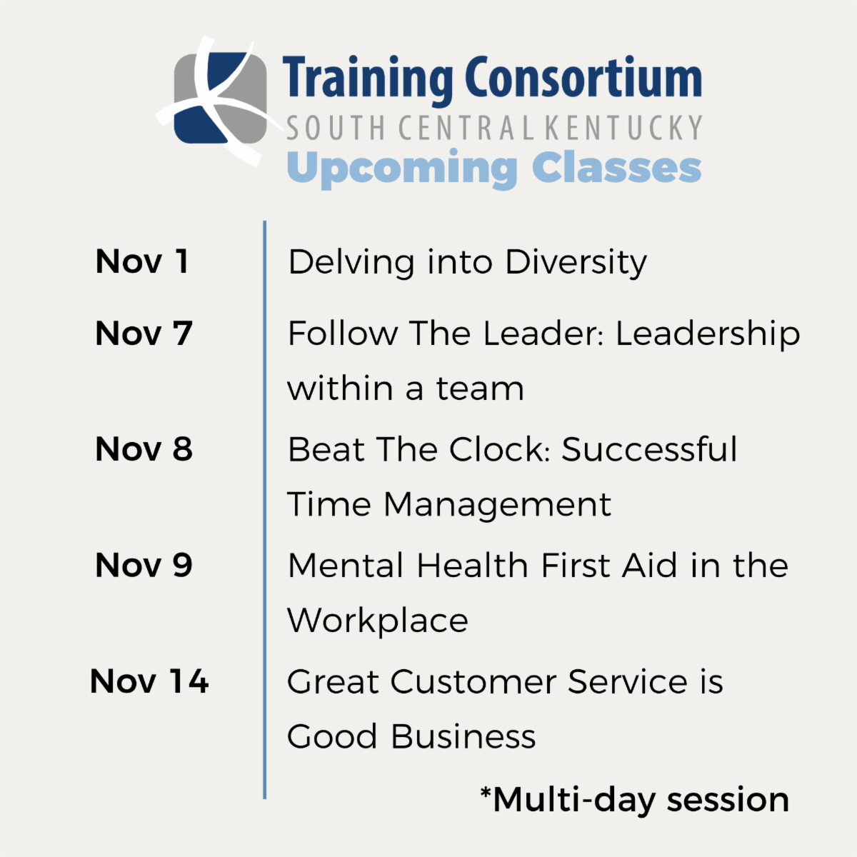 REMINDER - Mark Your Calendar for these Events!