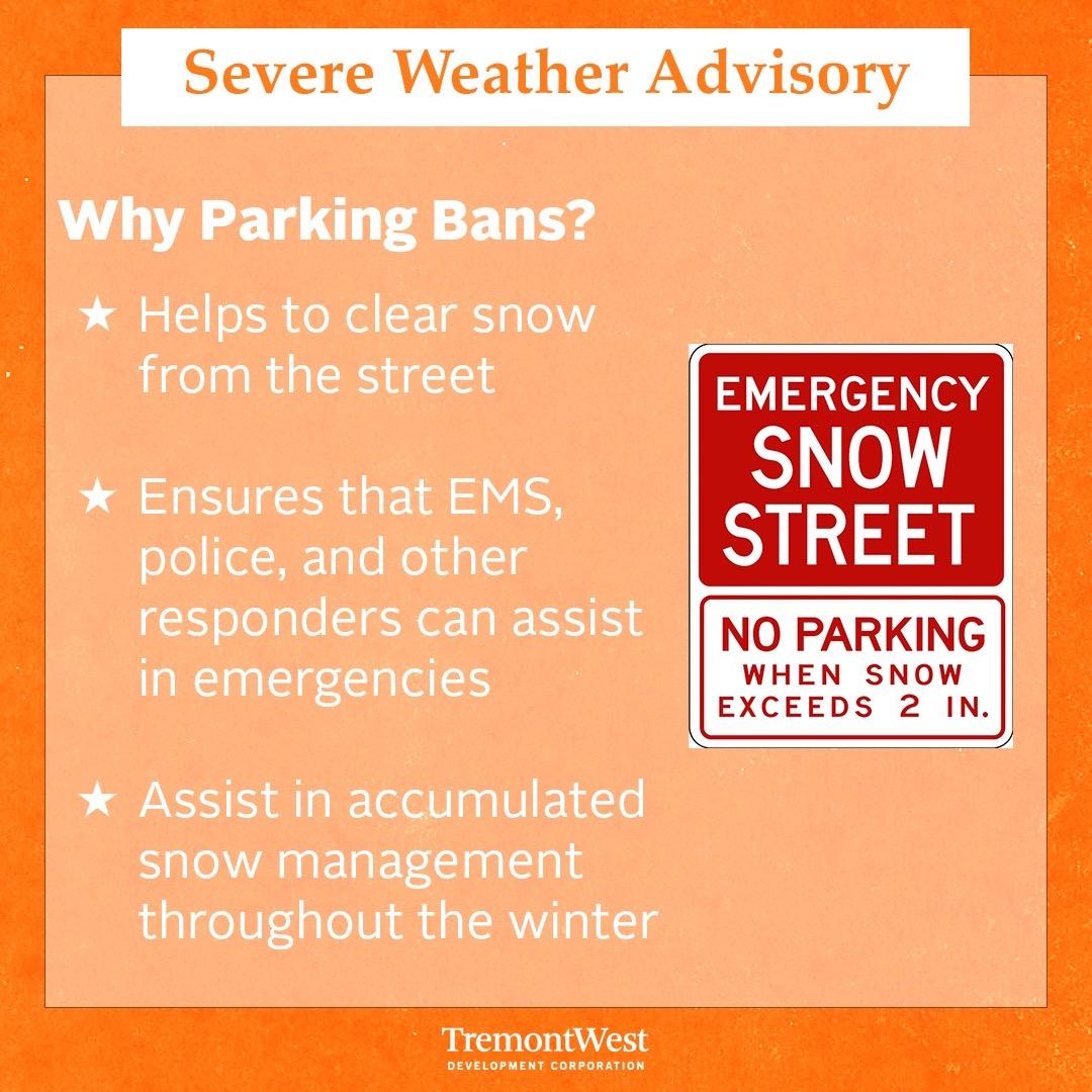 Winter Weather Advisory, Snow Parking Ban Information, and Safety Tips