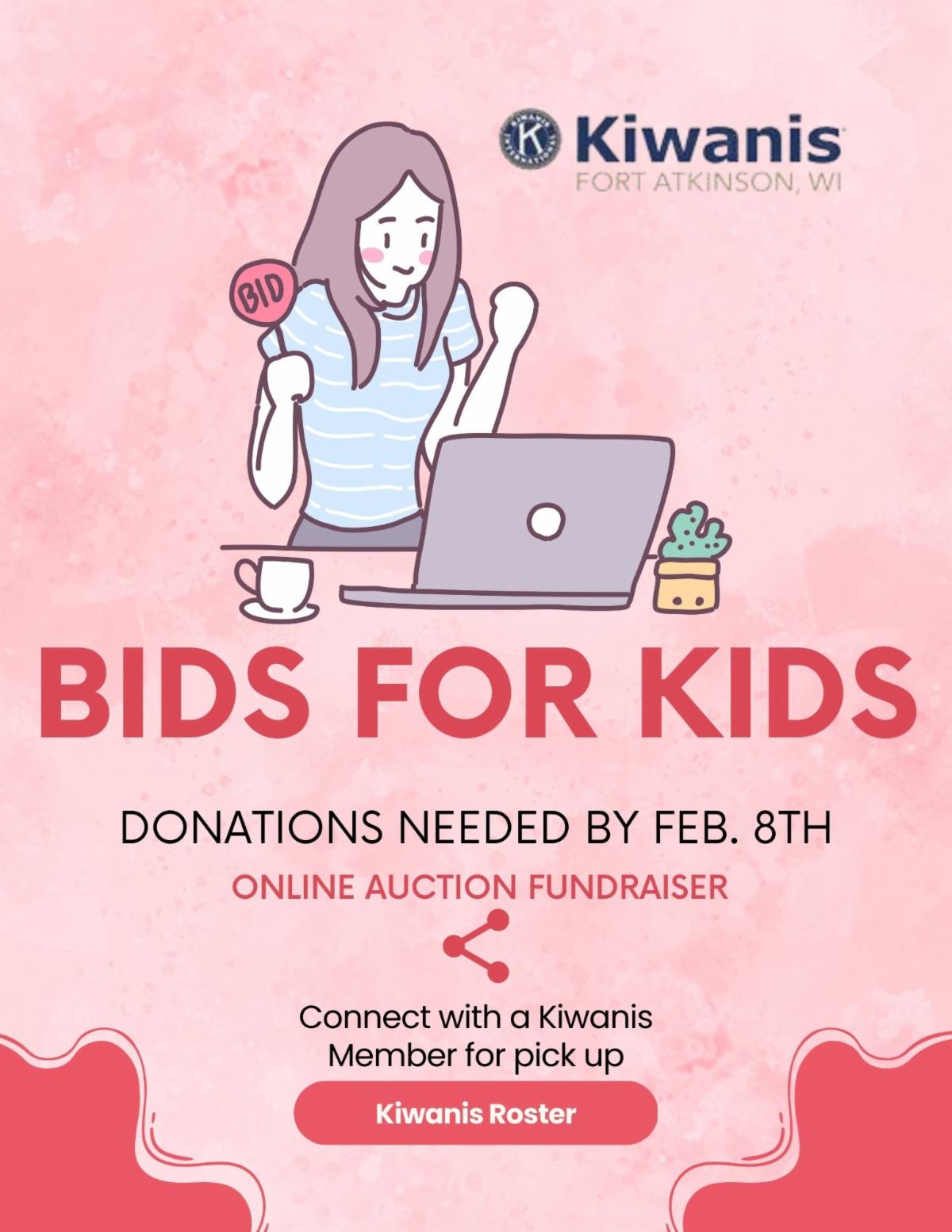 B2B: Kiwanis "Bids for Kids" Online Auction Donors