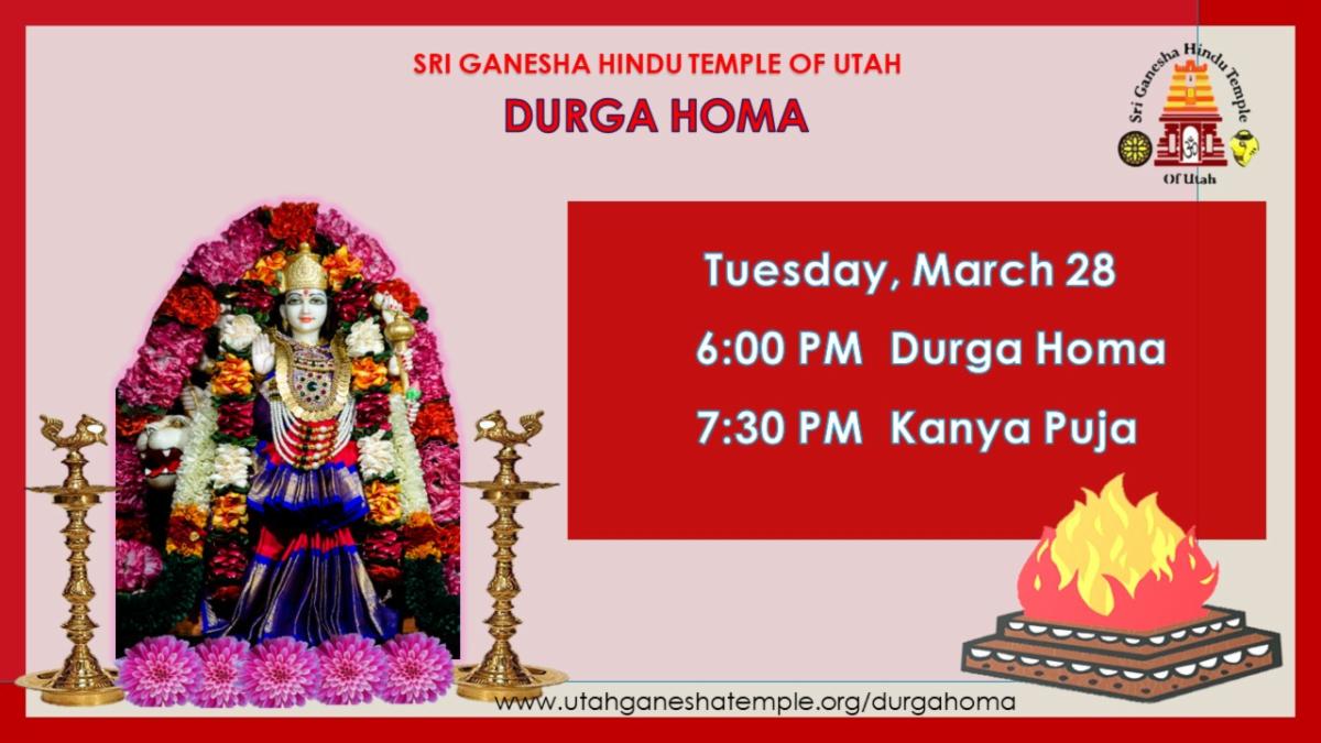 Durga Homa; Sri Rama Navami; Sita Rama Kalyana Utsava
