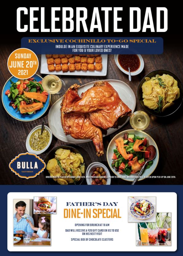 Celebrate Dad at Bulla Doral / Pisco y Nazca Seasonal Peruvian Dishes ...