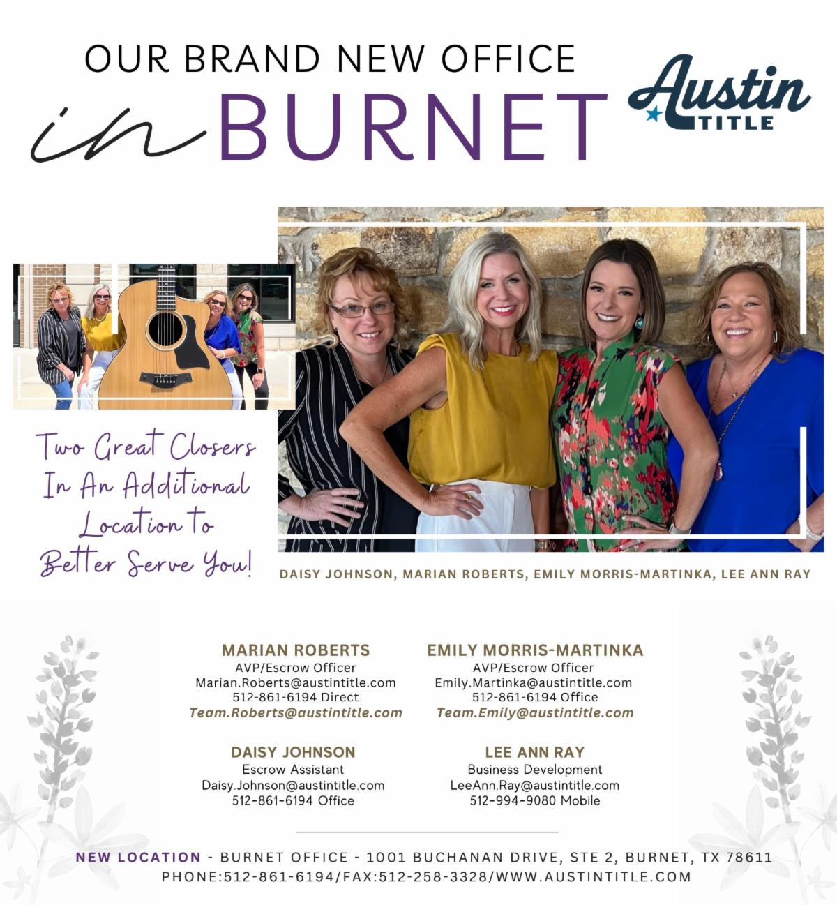 Austin Title is Now In Burnet, Texas!