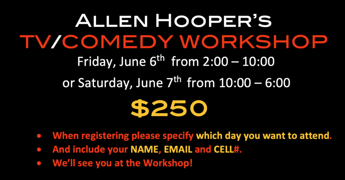 LAST CHANCE! TV/Comedy Workshop Intensive with LA Casting Associate ...