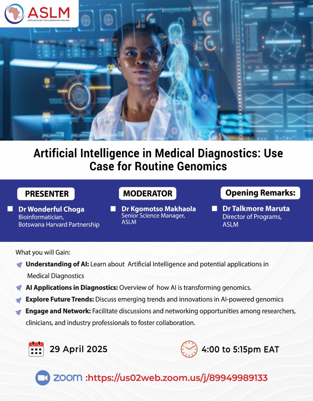 ASLM Science Webinar Series on Artificial Intelligence in Medical ...