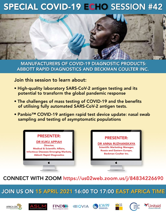 Special COVID-19 ECHO Session #42 on 15 April!