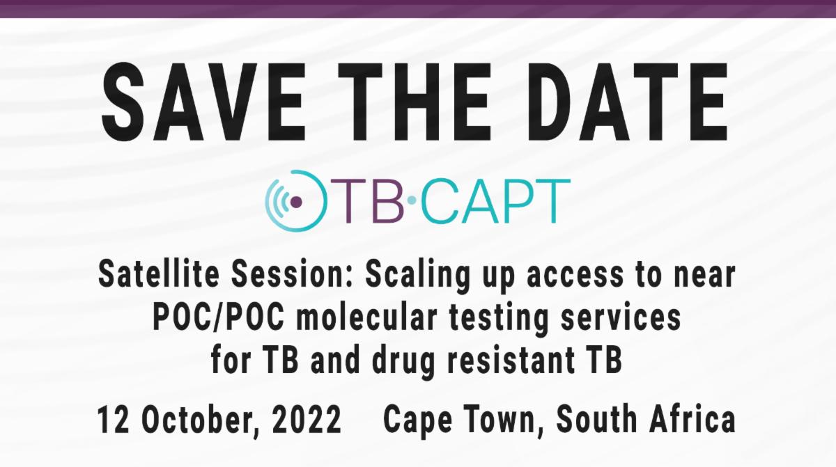 RSVP for TB-CAPT Session on Scaling Up Access to TB Testing