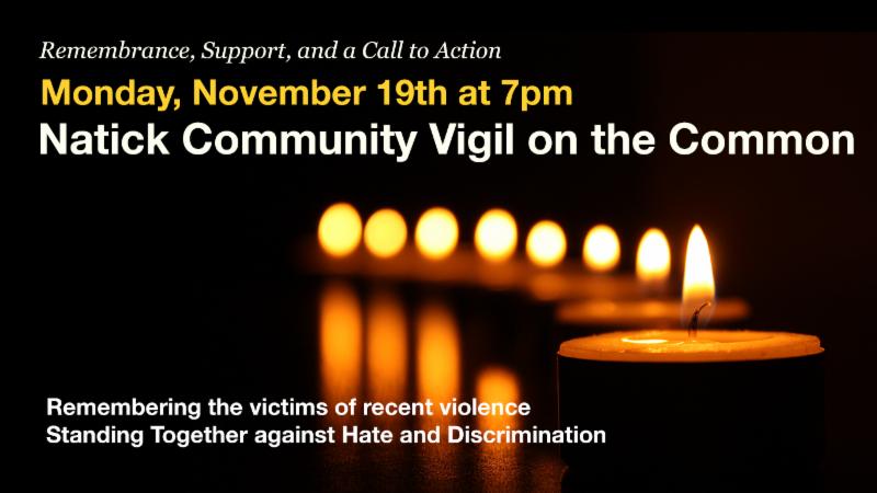 Standing Up to Hate - Vigil on Monday and Requesting Letters of Support