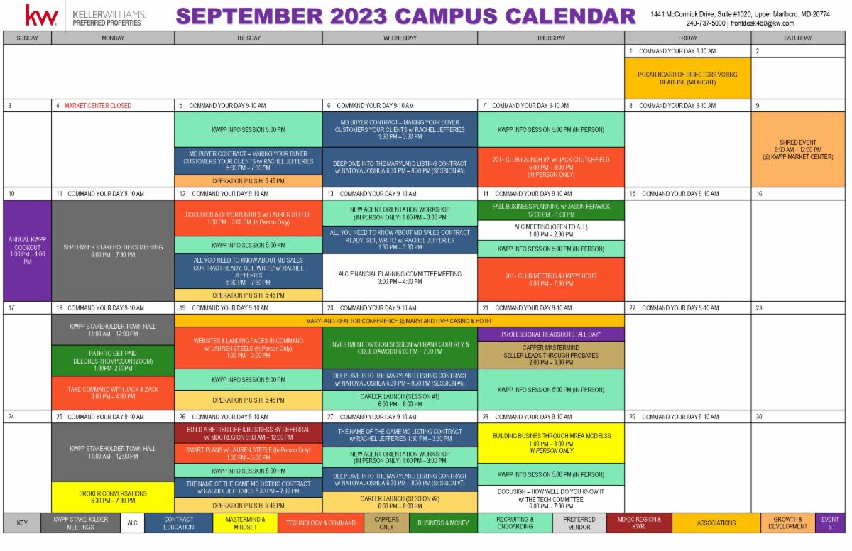 September 2023 Campus Calendar