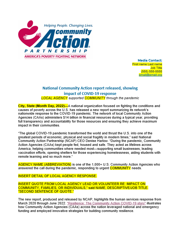 Telling the Community Action COVID-19 Story