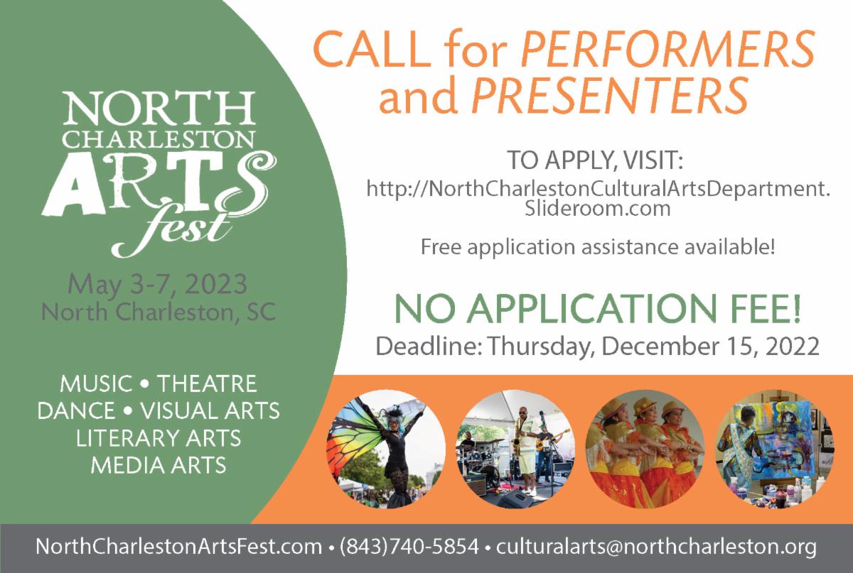 Call for Performers/Presenters >> 2023 North Charleston Arts Fest