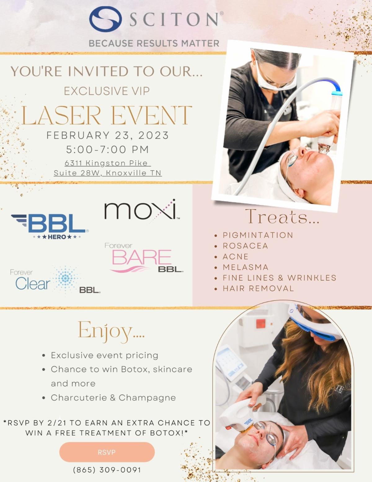 You are invited to our Exclusive VIP Laser Event!