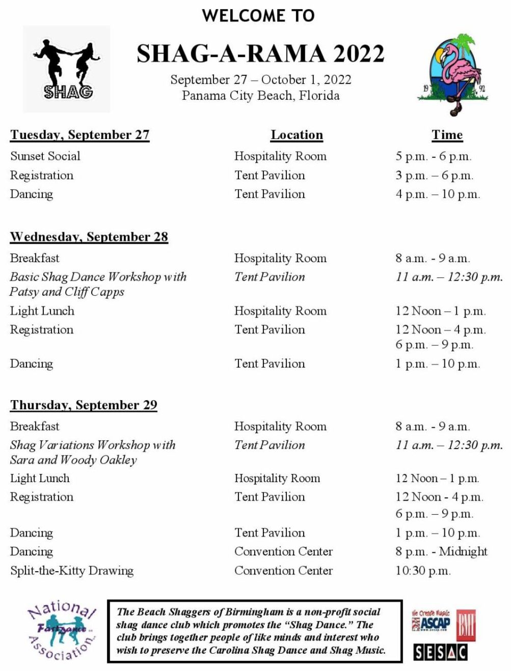 Shag-A-Rama August 2022 Newsletter