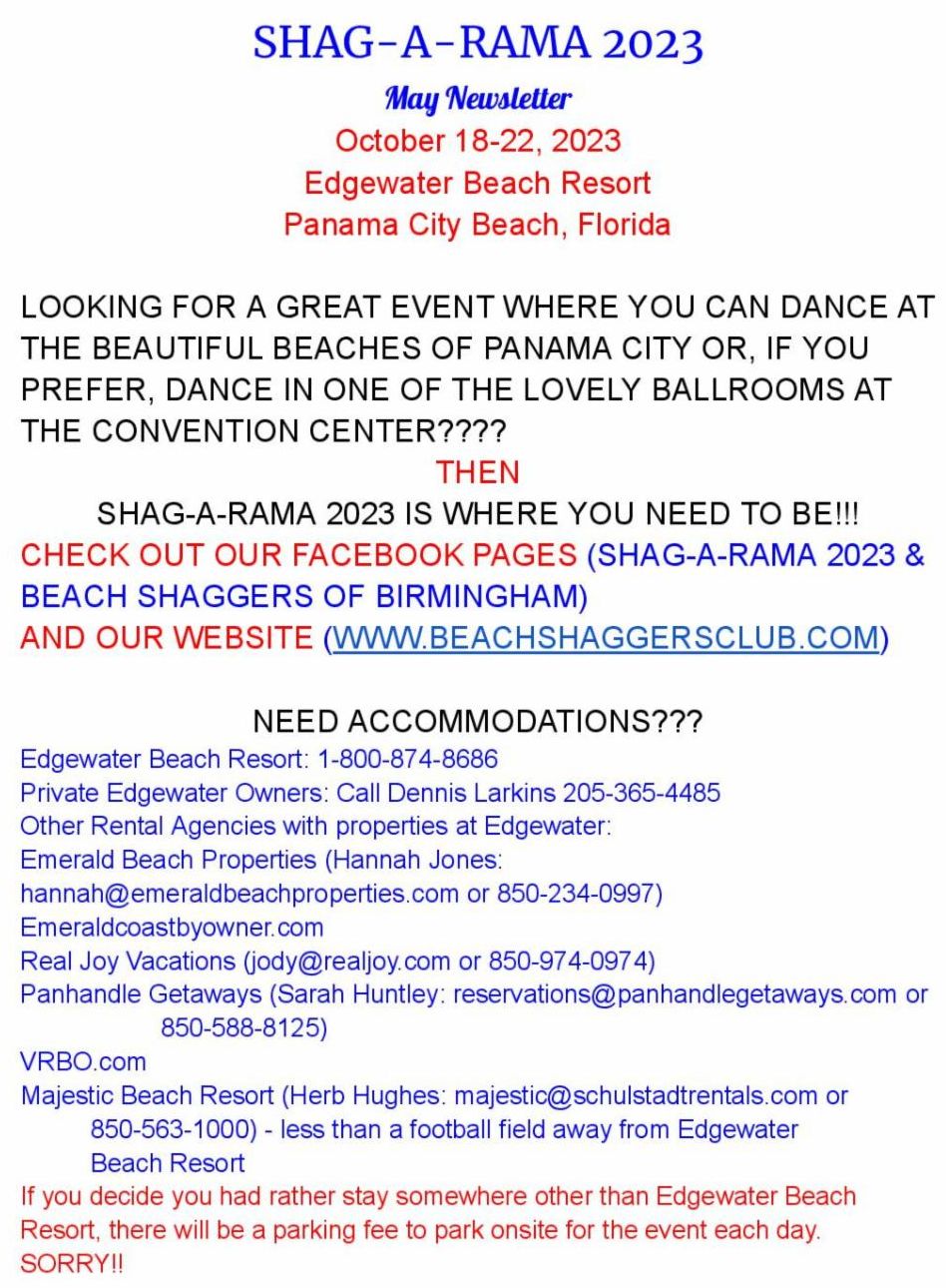 Shag-A-Rama May 2023 Newsletter
