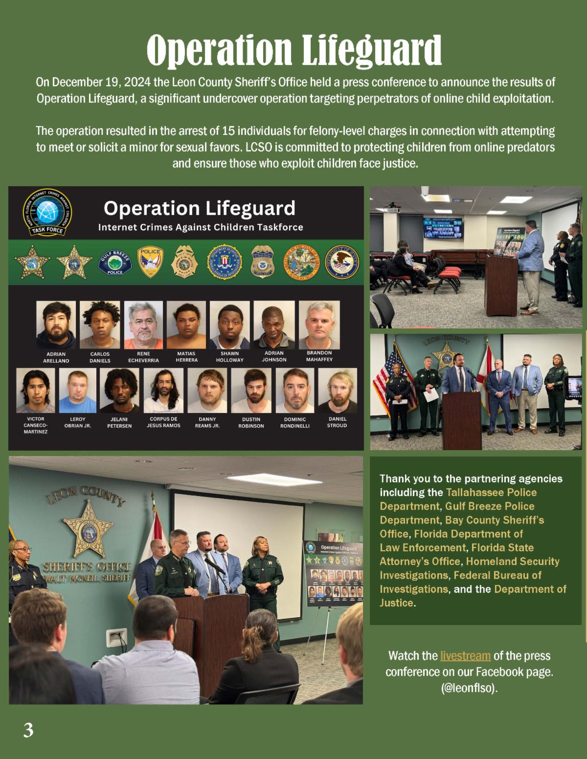LCSO January 2025 Newsletter: The latest news for you