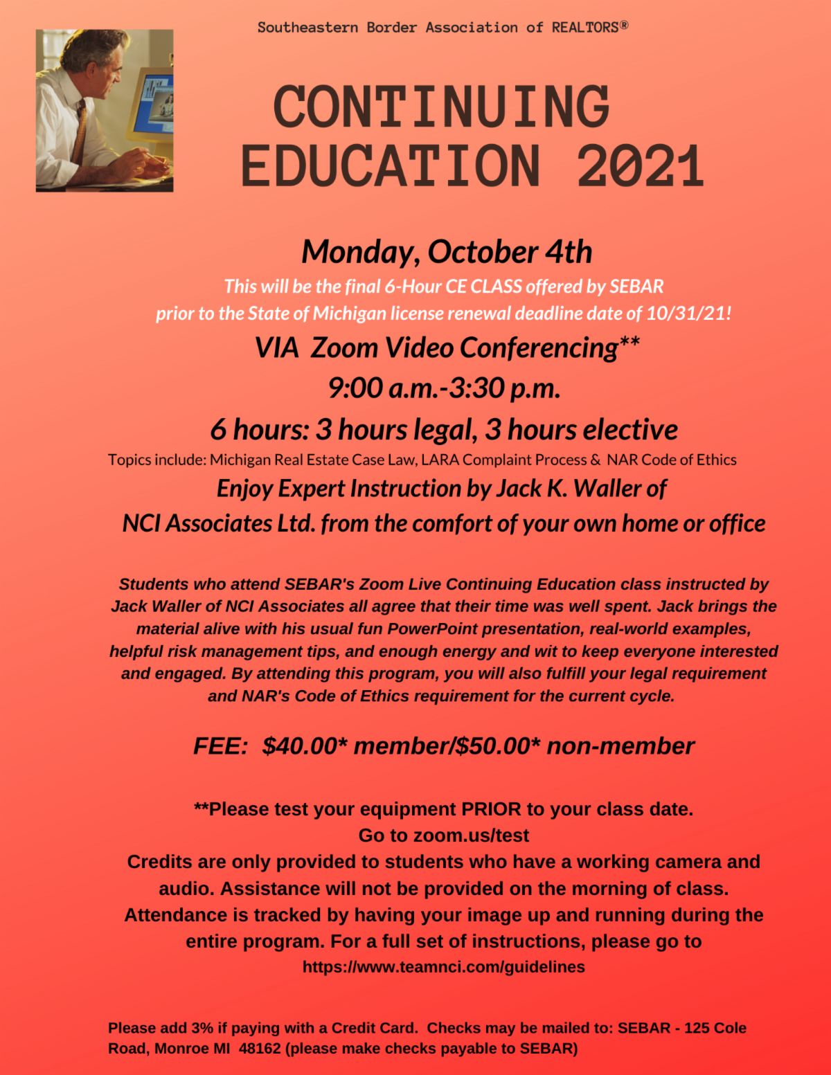 STILL NEED YOUR CON ED? Spaces are Filling up FAST! Virtual Six Hour ...