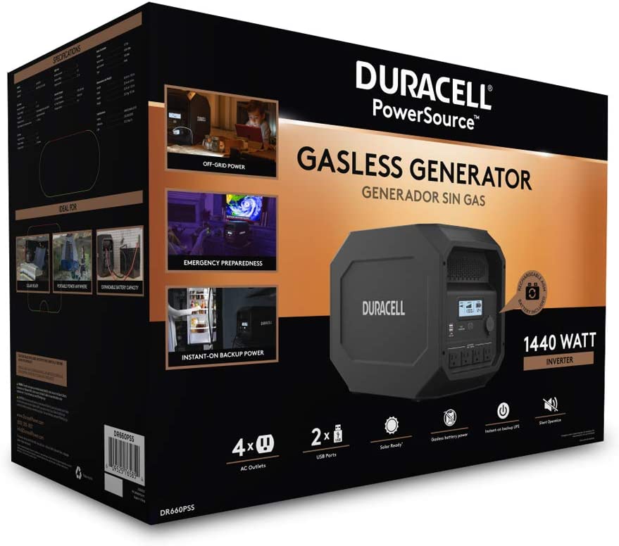 CORRECTED PICS - Duracell Power Source Electric Generator, Solar ...