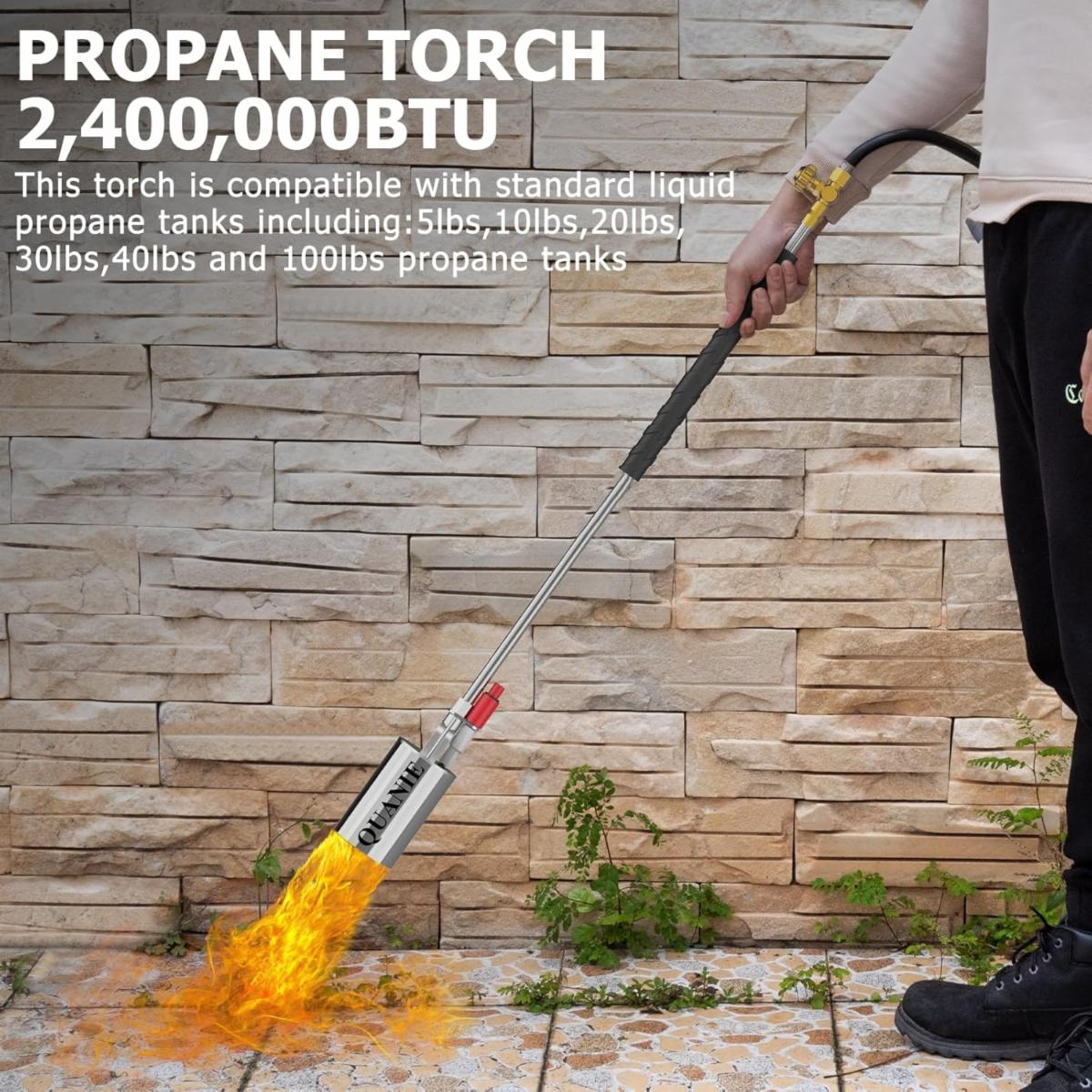 QUANIE Propane Torch Weed Burner,High Output 2,400,000 BTU - Available