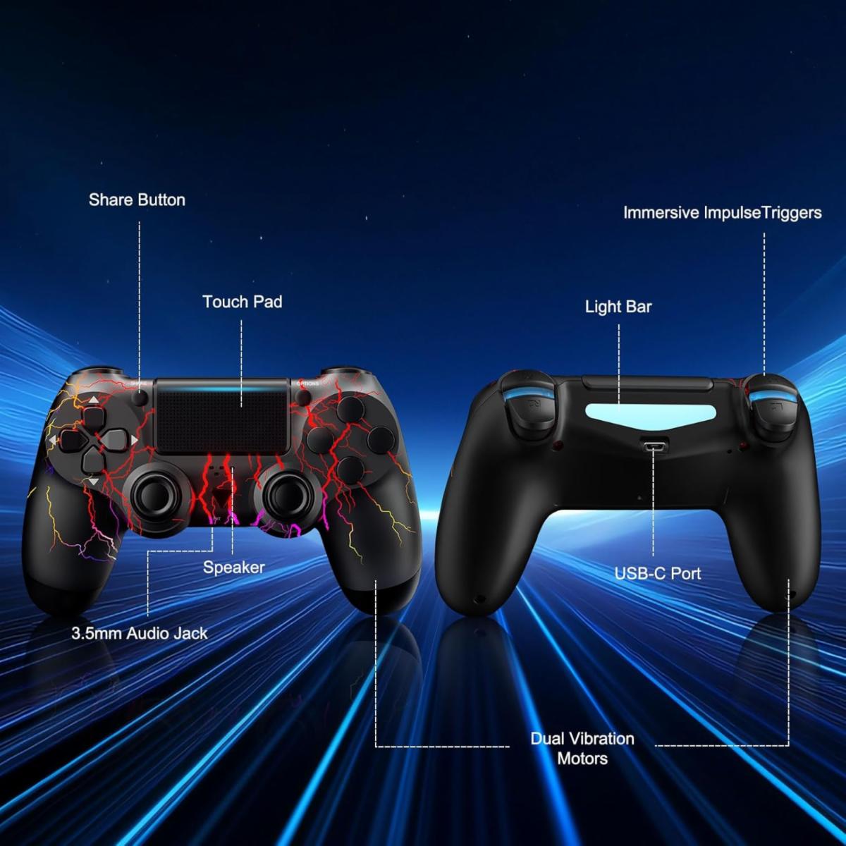 KDYGPDCT 2 Pack Wireless Controller for PS4 / Pro/Slim & PC - Available