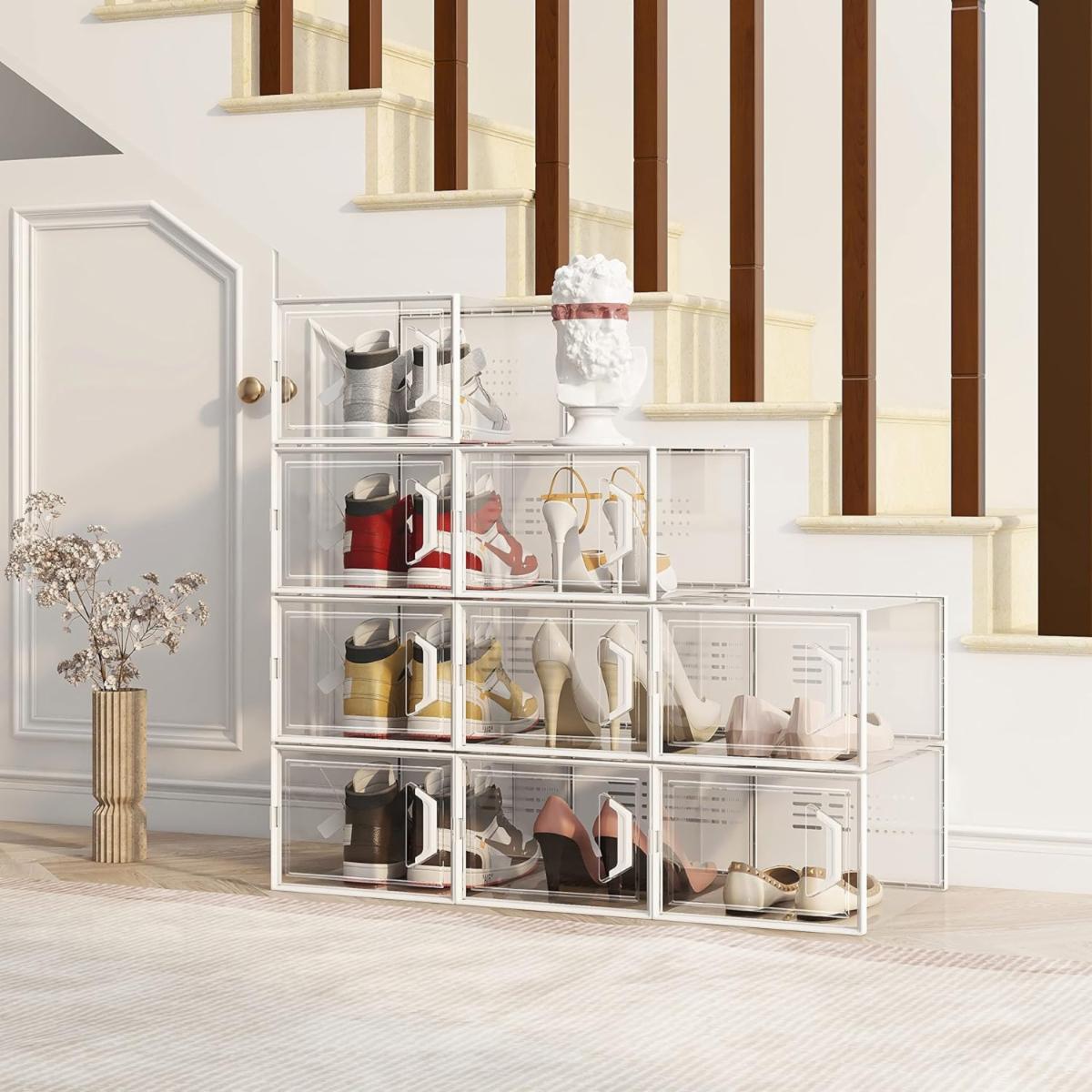SEE SPRING Ultra SHOE BOX Shoe Storage Box Stackable Organizer ...