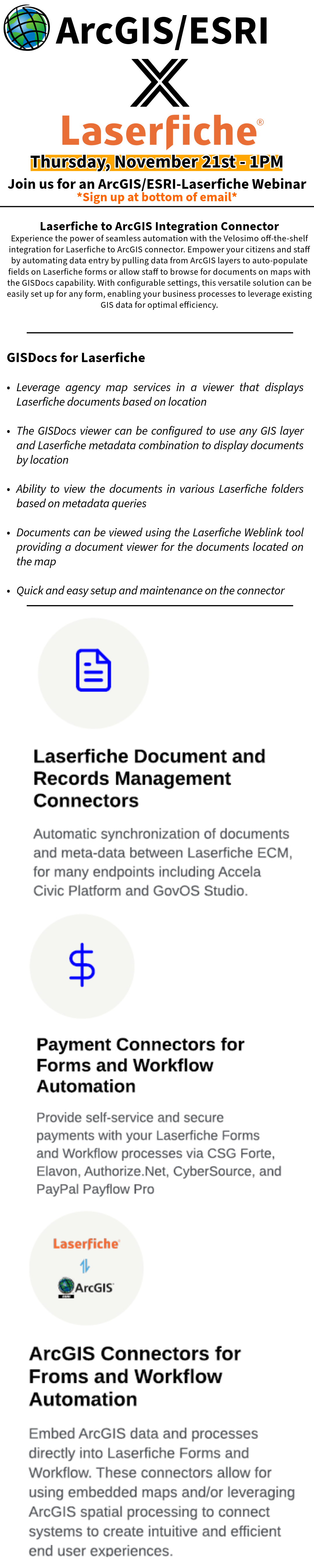 ArcGIS/ESRI and Laserfiche Integration