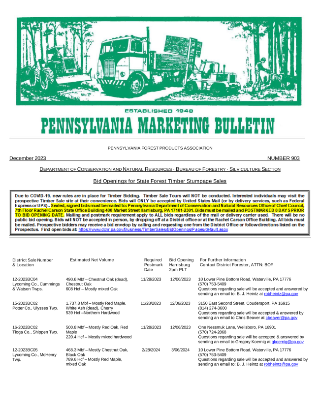 The Pennsylvania Marketing Bulletin December 2023