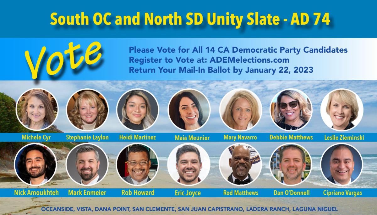 California ADEM Delegate Candidates: Update Announcements of Candidates #9