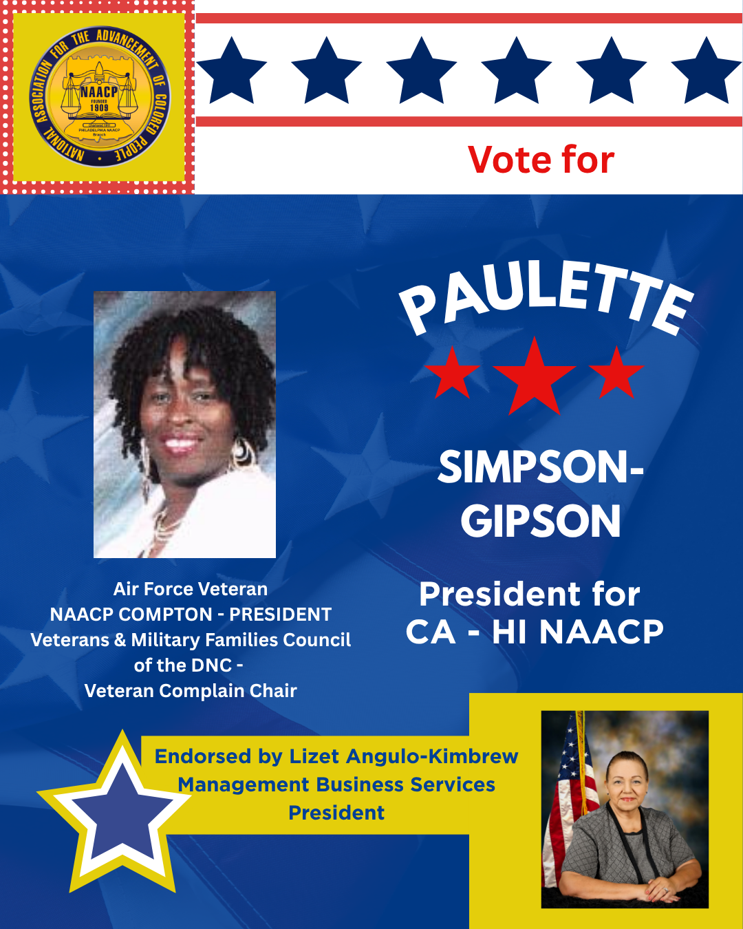 Chef Lizet Angulo Endorses Paulette Simpson-Gipzon for CA-HI NAACP ...