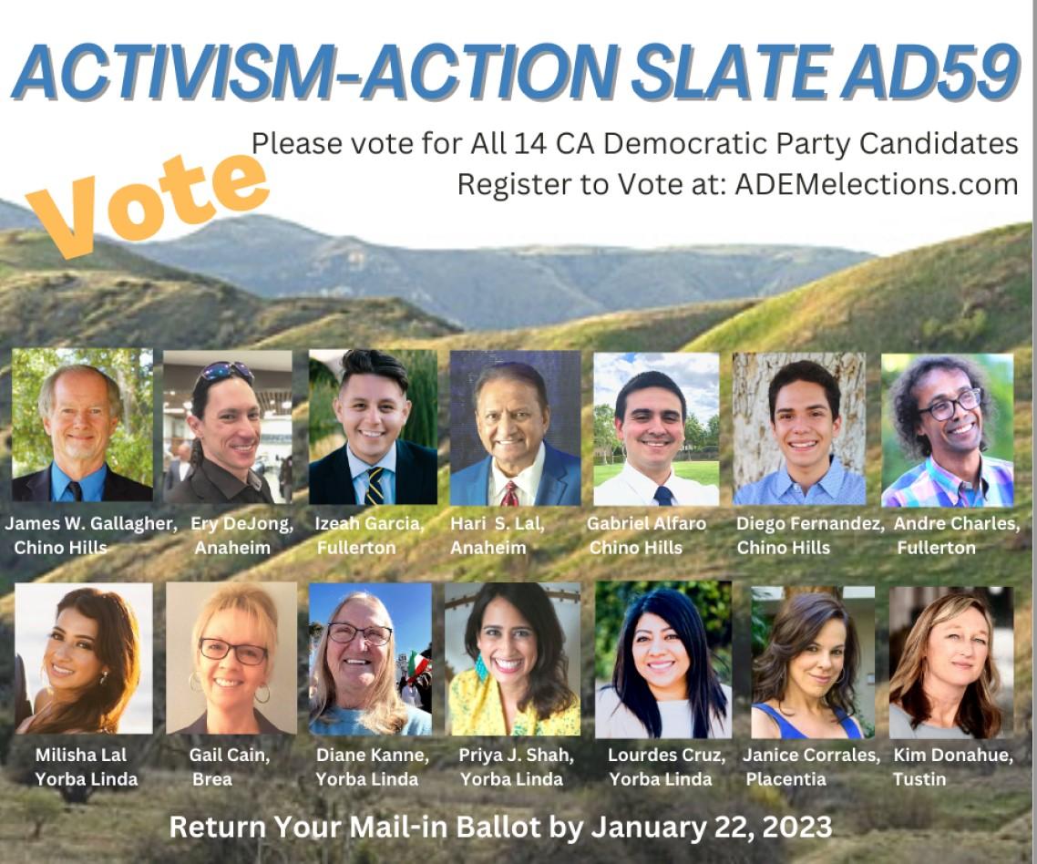 California ADEM Delegate Candidates: Update Announcements of Candidates #9
