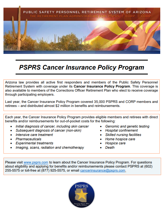 Did you know? Cancer insurance available through PSPRS