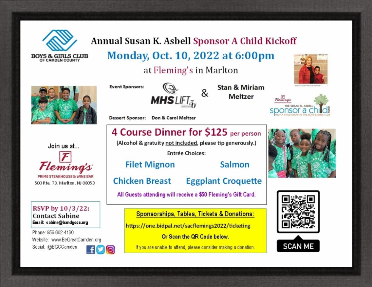 Join us for Sponsor A Child Kickoff Dinner