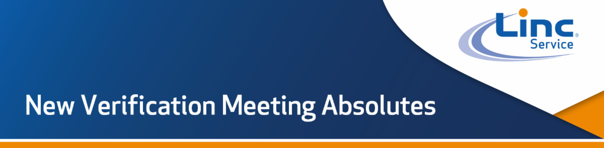 New Sales Tool: Verification Meeting Absolutes