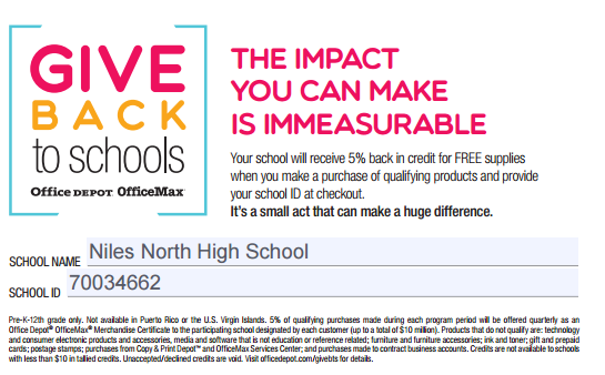 Free Give Back To Schools Program