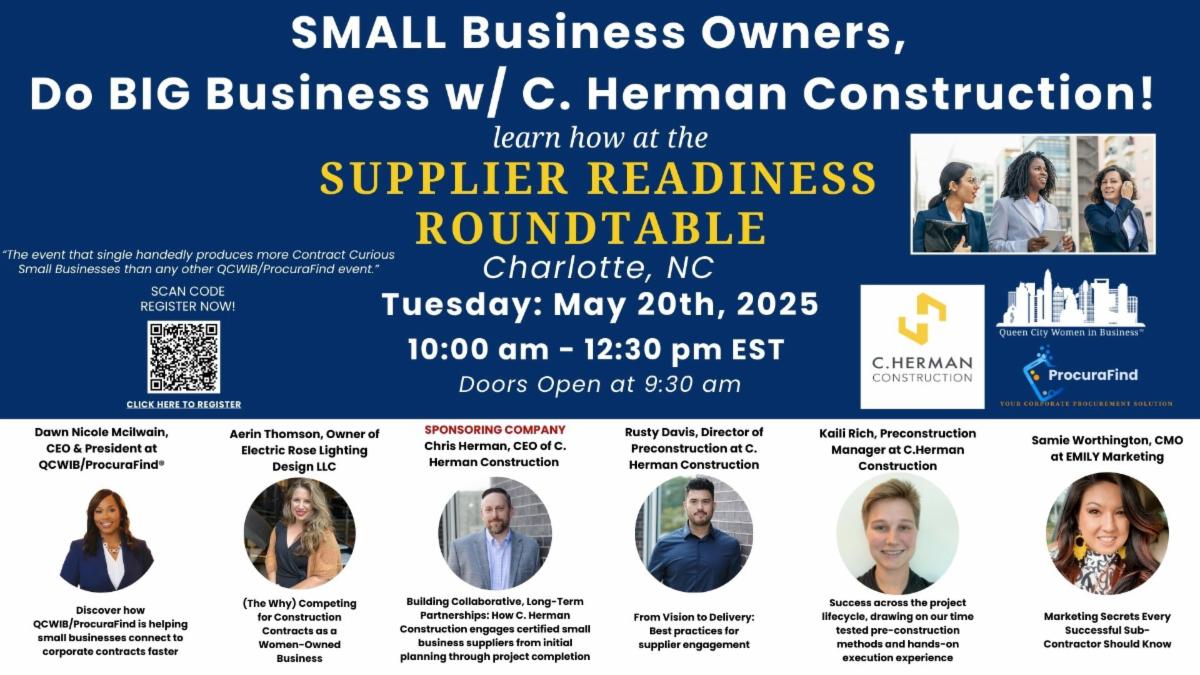 SMALL Businesses in Construction, Do BIG Business w/ C. Herman ...