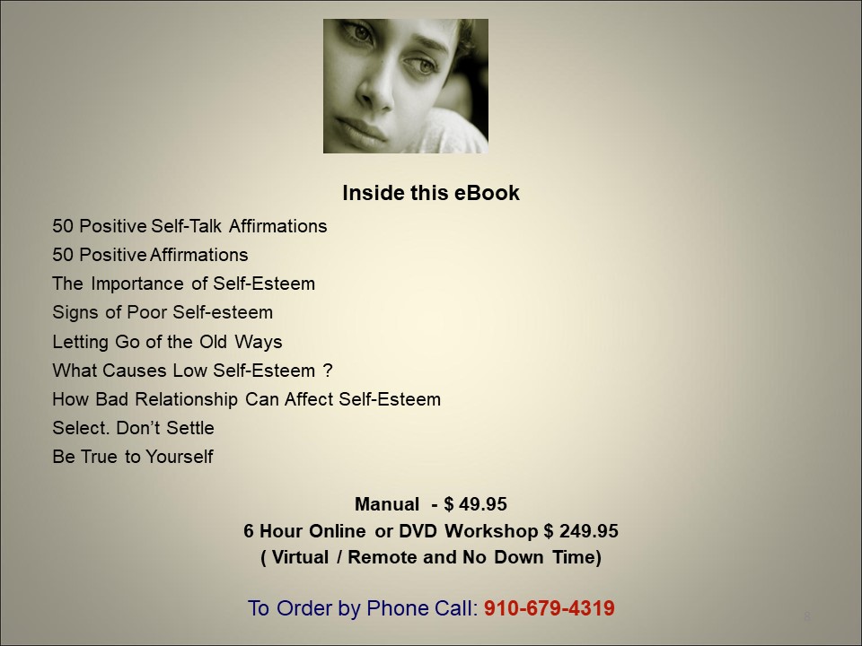 re: teach six signs of poor self esteem and you made a mistake reentry ...